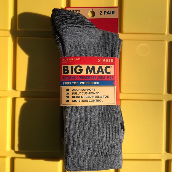Big Mac | Underwear & Socks | Mens Steel Toe Work Socks 2pair Pack ...